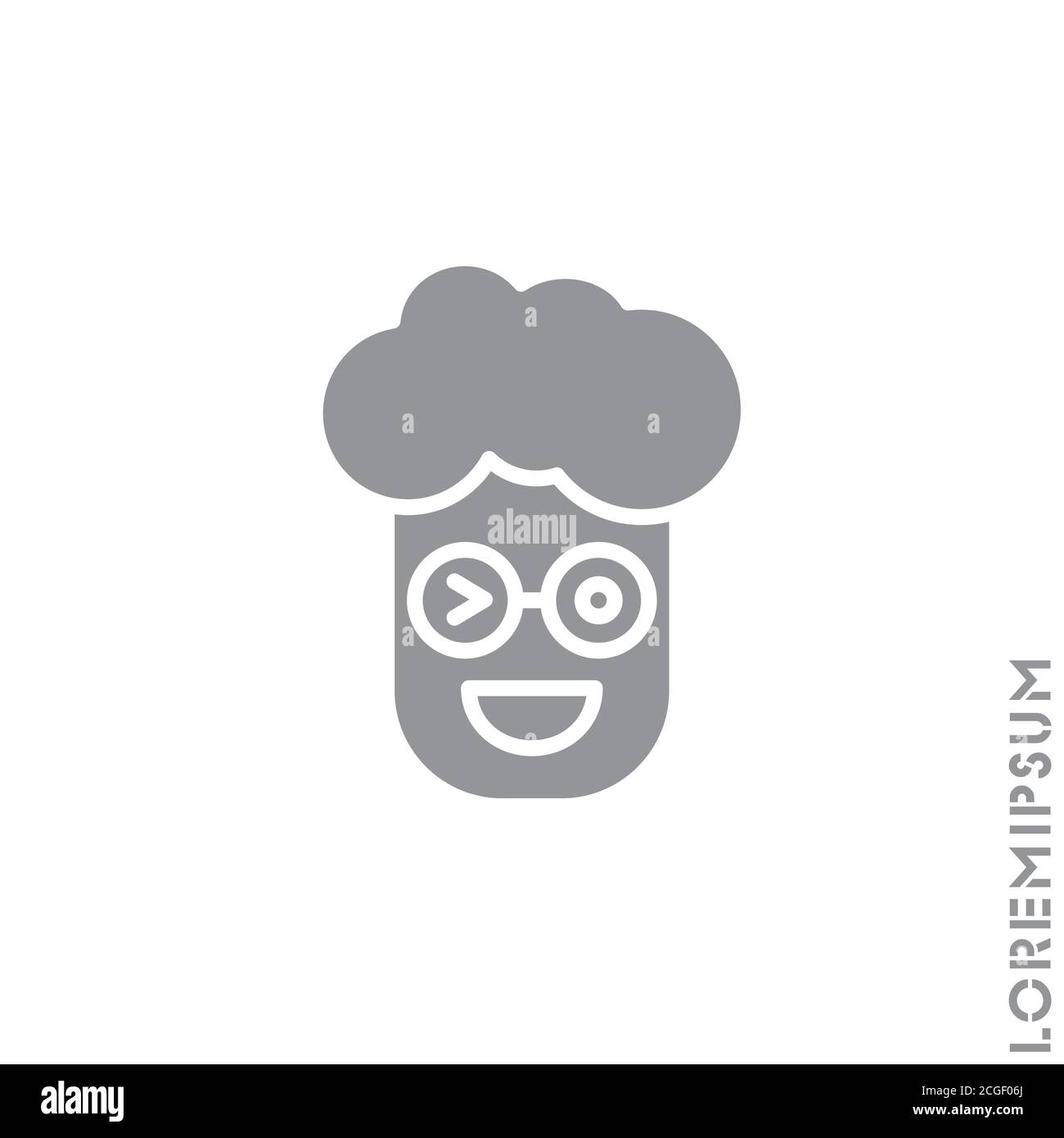 Winking boy, man icon. smile emoticons isolated gray on white ...