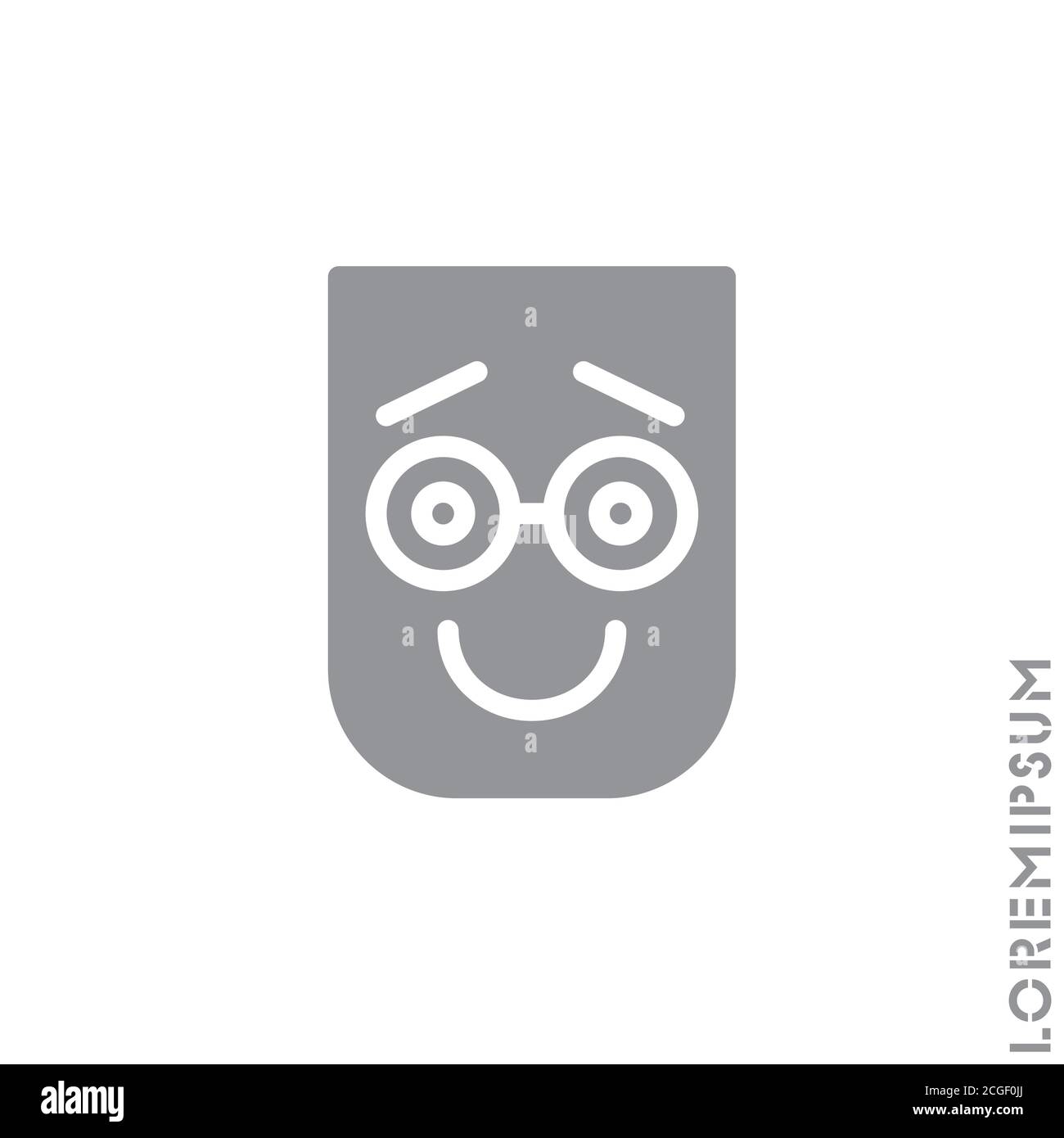 Laughing, emotion icon. Fun, face vector. Humor, smile, positive symbol ...