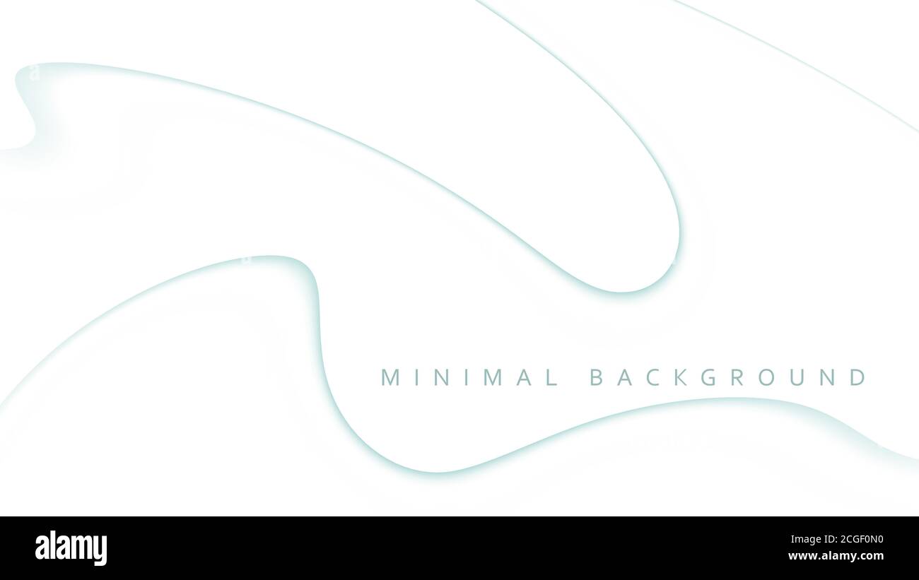 Minimal white background with thin curved lines. Simple vector graphic ...