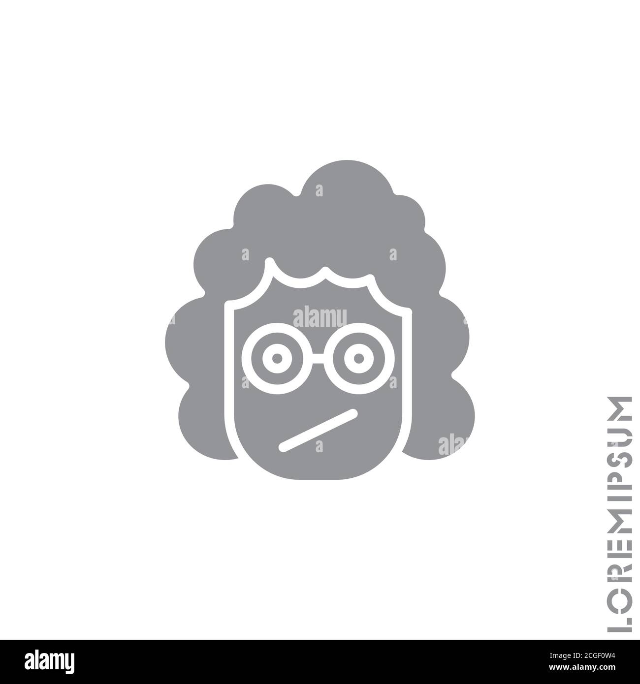 Sad and Confused Emoticon girl, woman Icon Vector Illustration. Style ...