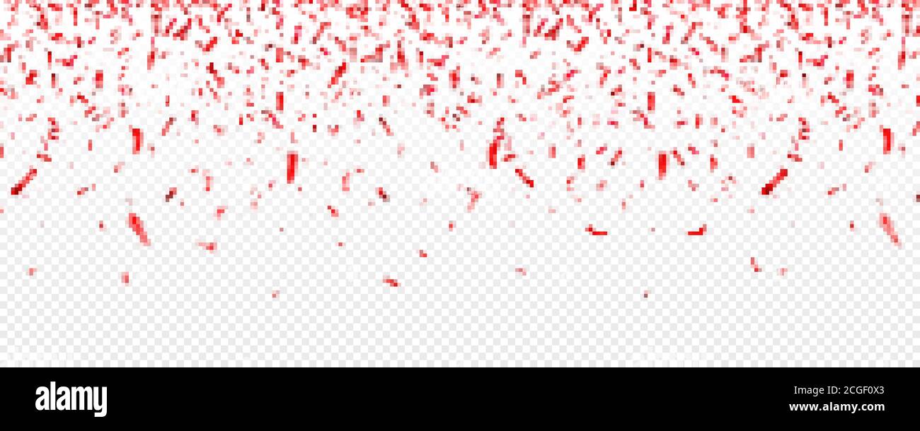 Christmas, Valentines day red confetti on transparent background ...