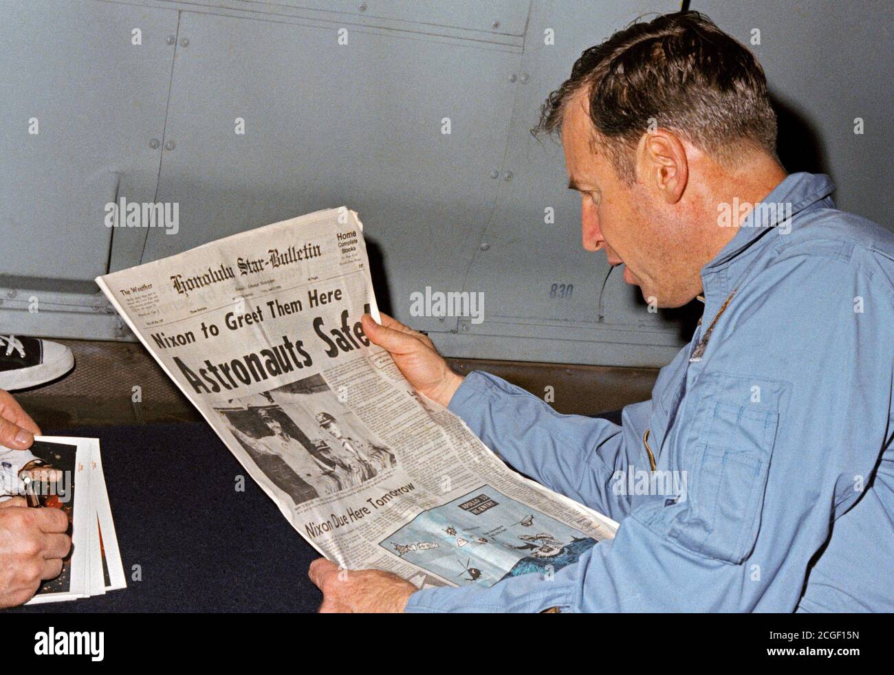 (17 April 1970) --- Astronaut James A. Lovell Jr., Apollo 13 mission ...