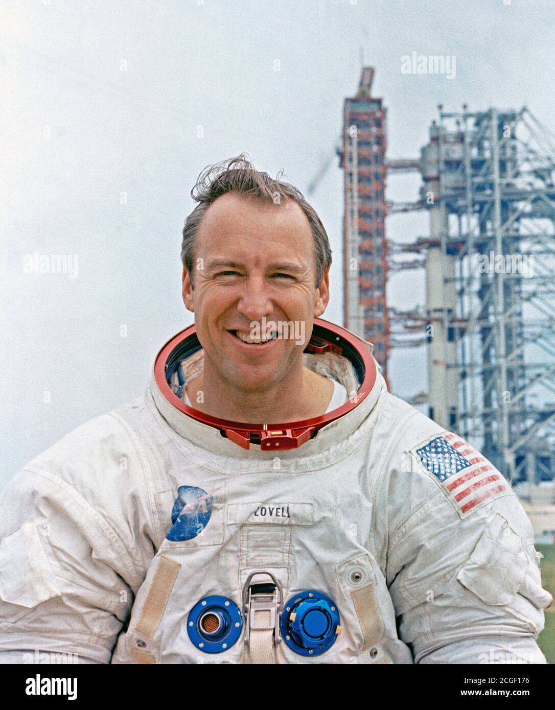 (April 1970) --- Astronaut James A. Lovell Jr., commander of the Apollo 13 lunar landing mission ...