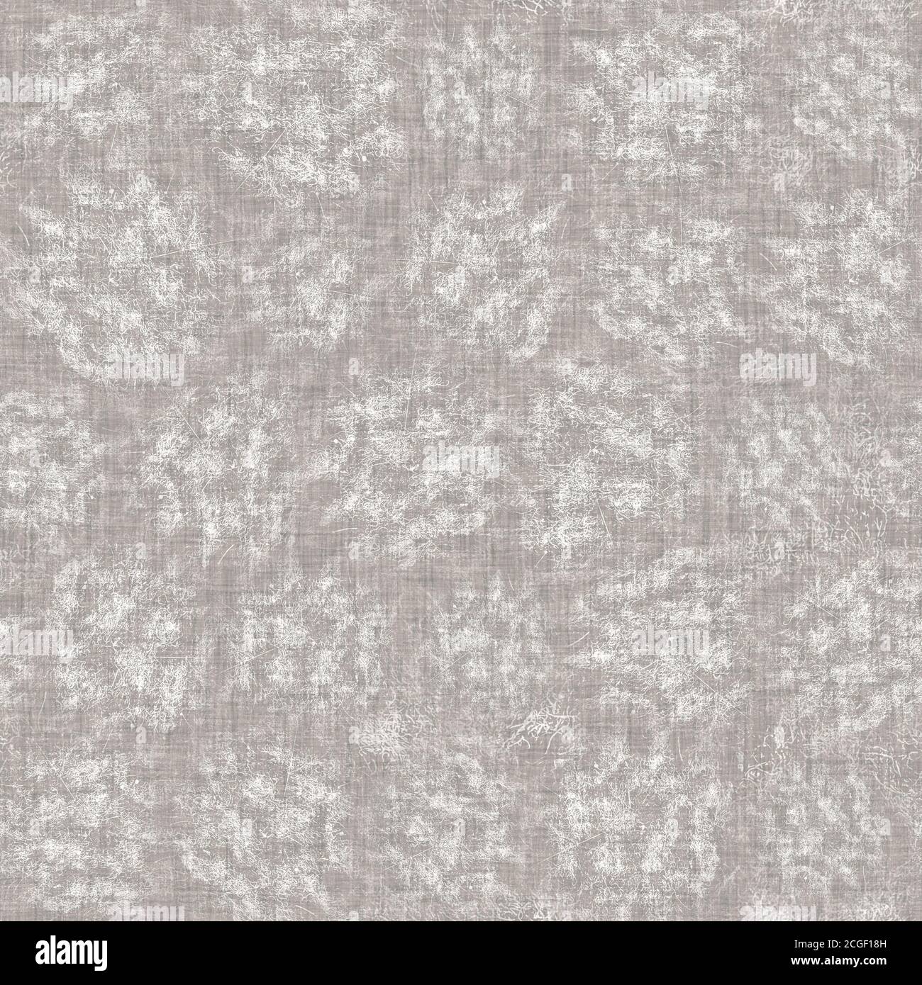 Seamless mottled gray french woven linen texture background. Old ecru ...