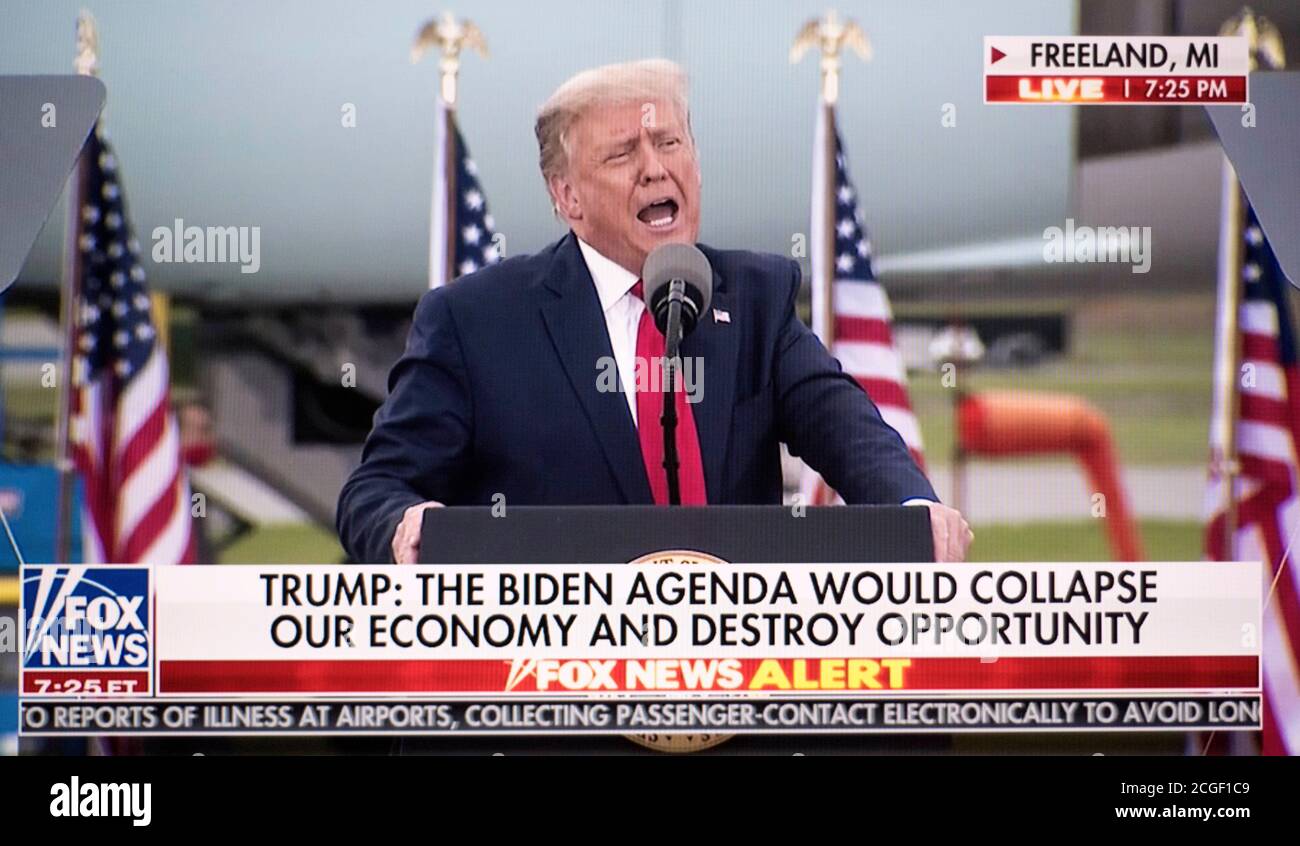 Freeland, Michigan, USA. 10th Sep, 2020. Screen grab of the Fox News ...