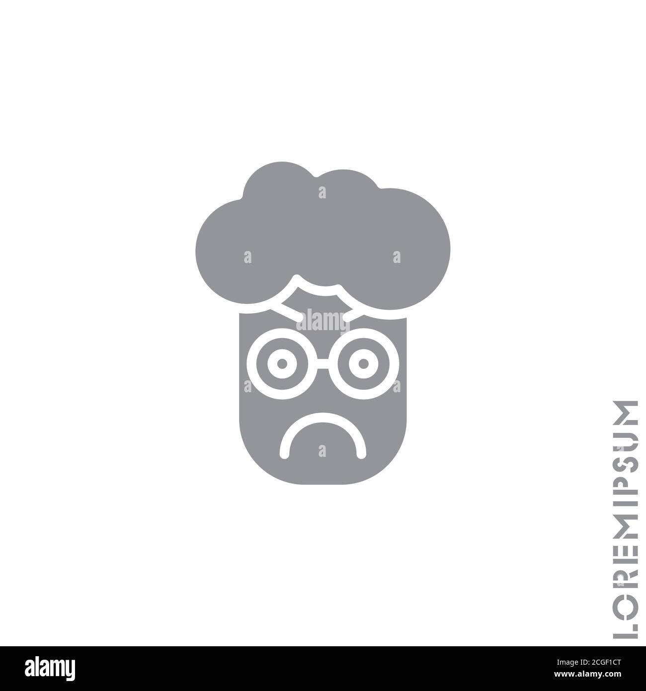 Angry icon vector. Furious Face Emoticon boy, man Icon Vector ...
