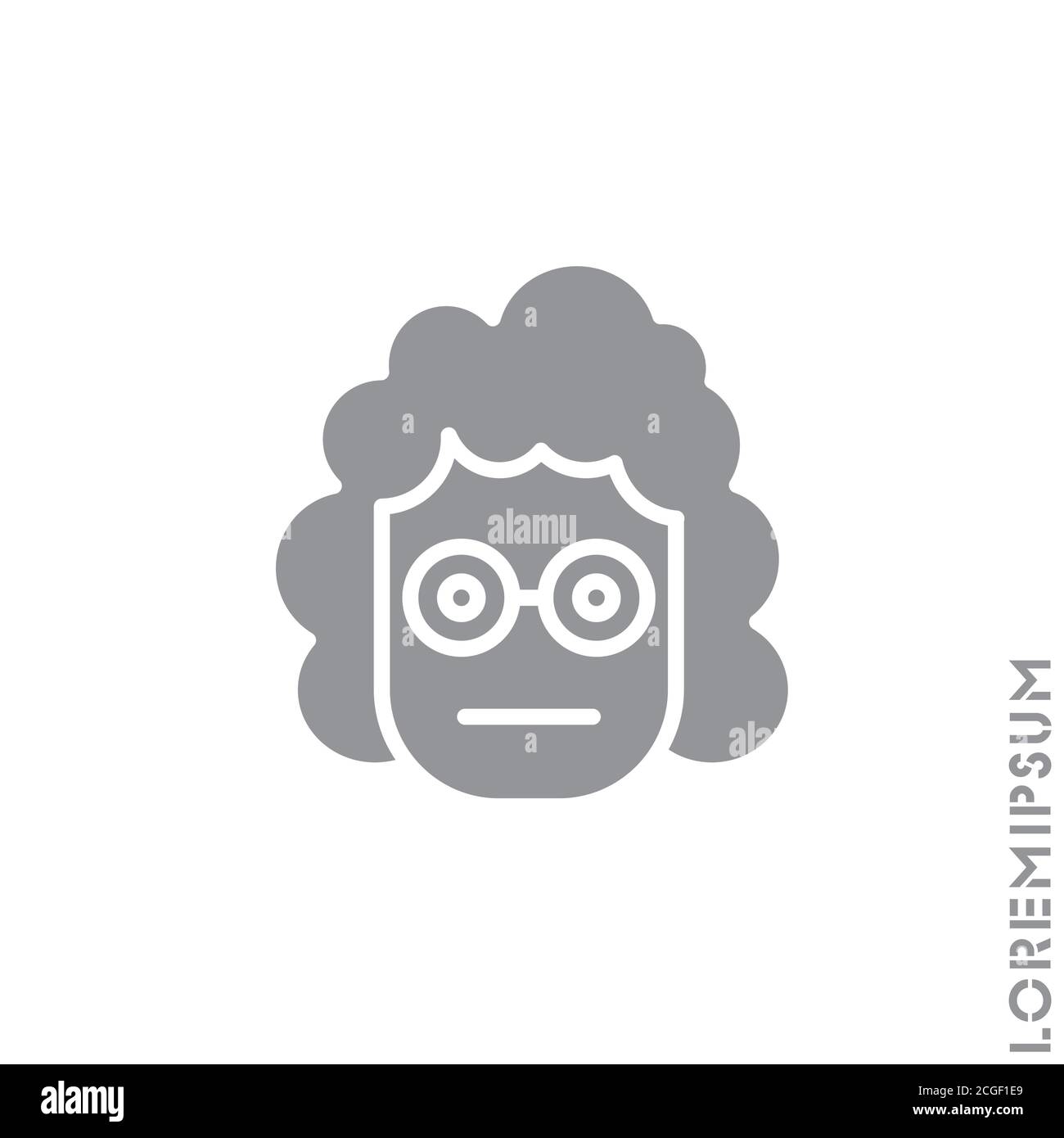 Meh girl, woman icon vector, emoticon symbol. Modern flat symbol for ...
