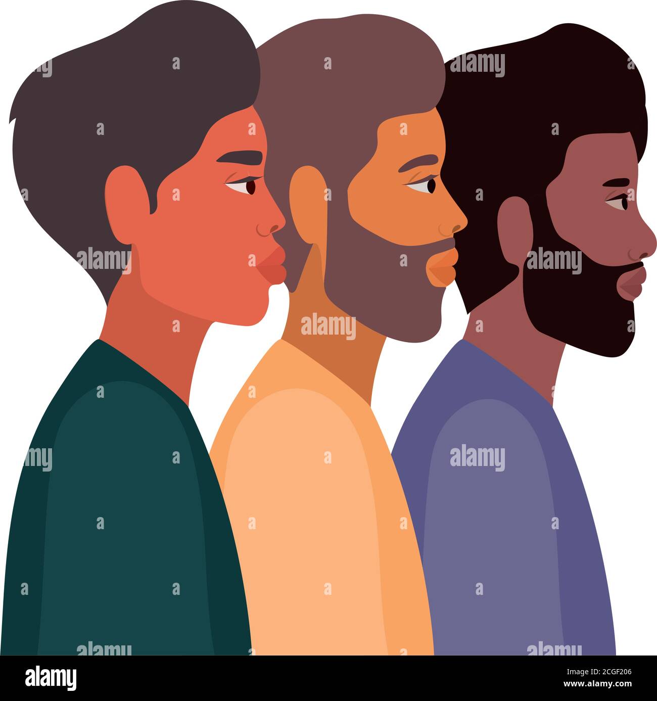 men cartoons in side view vector design Stock Vector Image & Art - Alamy