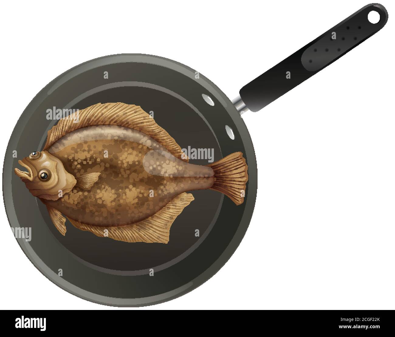 Aerial view of food on pan illustration Stock Vector Image & Art - Alamy