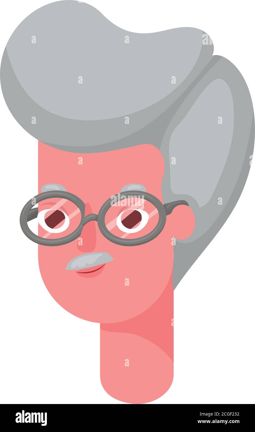 Senior man cartoon head vector design Stock Vector Image & Art - Alamy