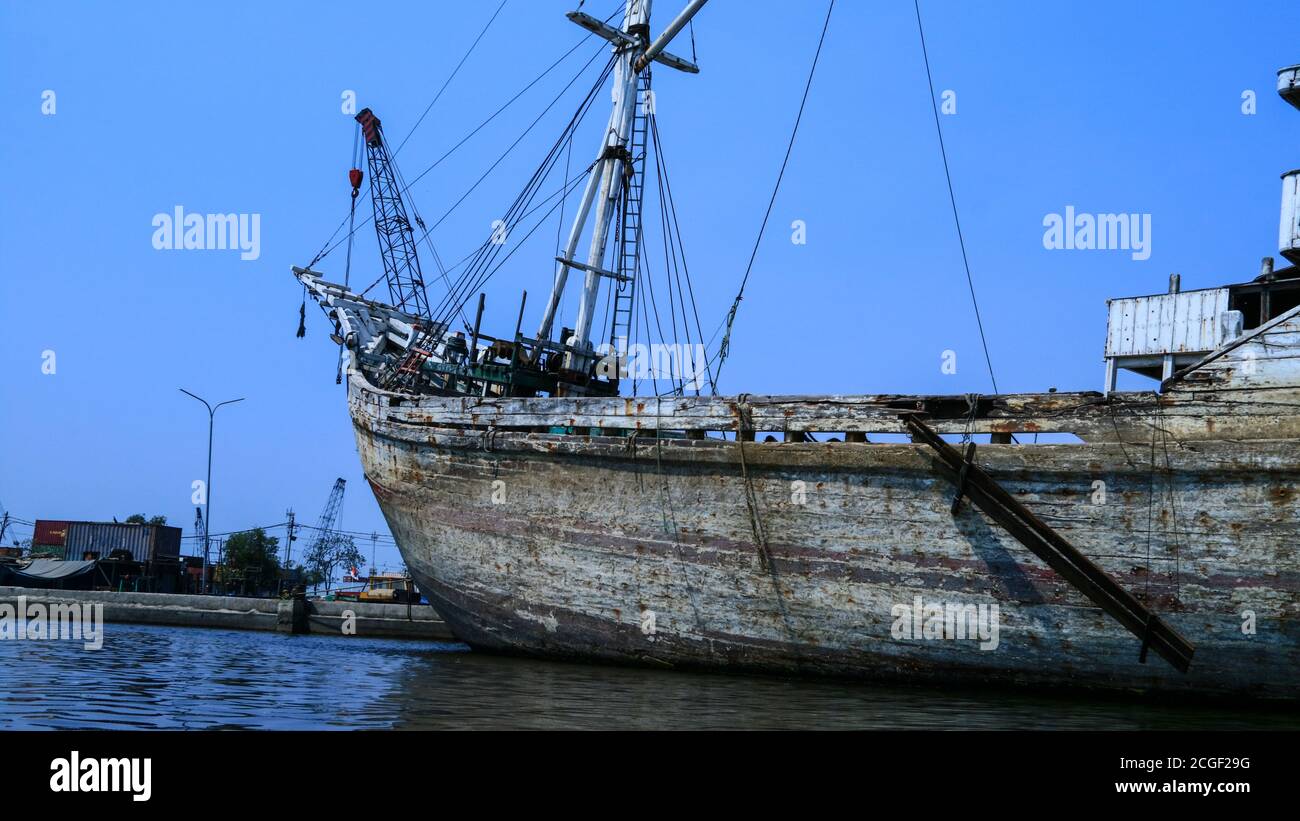 Jakarta, Indonesia - September 1, 2019: Phinisi ships (Indonesian ...