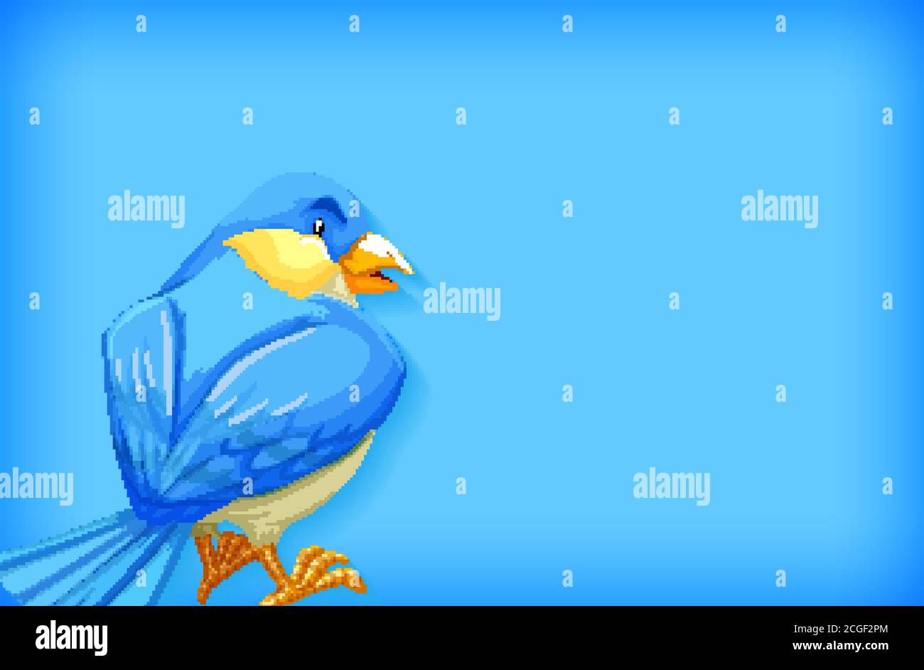 Background template with plain color and blue bird illustration Stock ...
