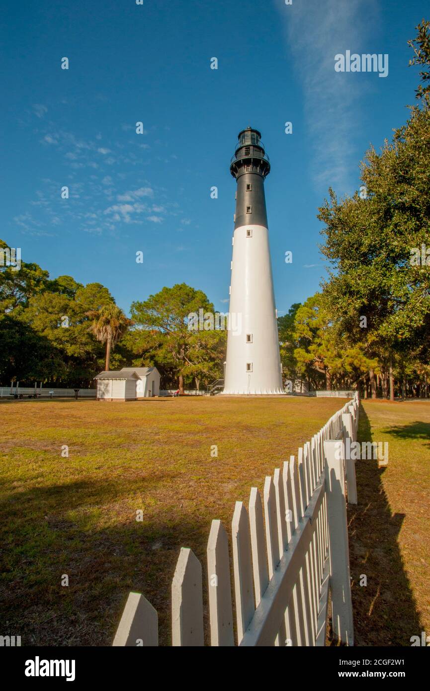 The Hunting Island Lighthouse, located in Hunting Island State Park on ...