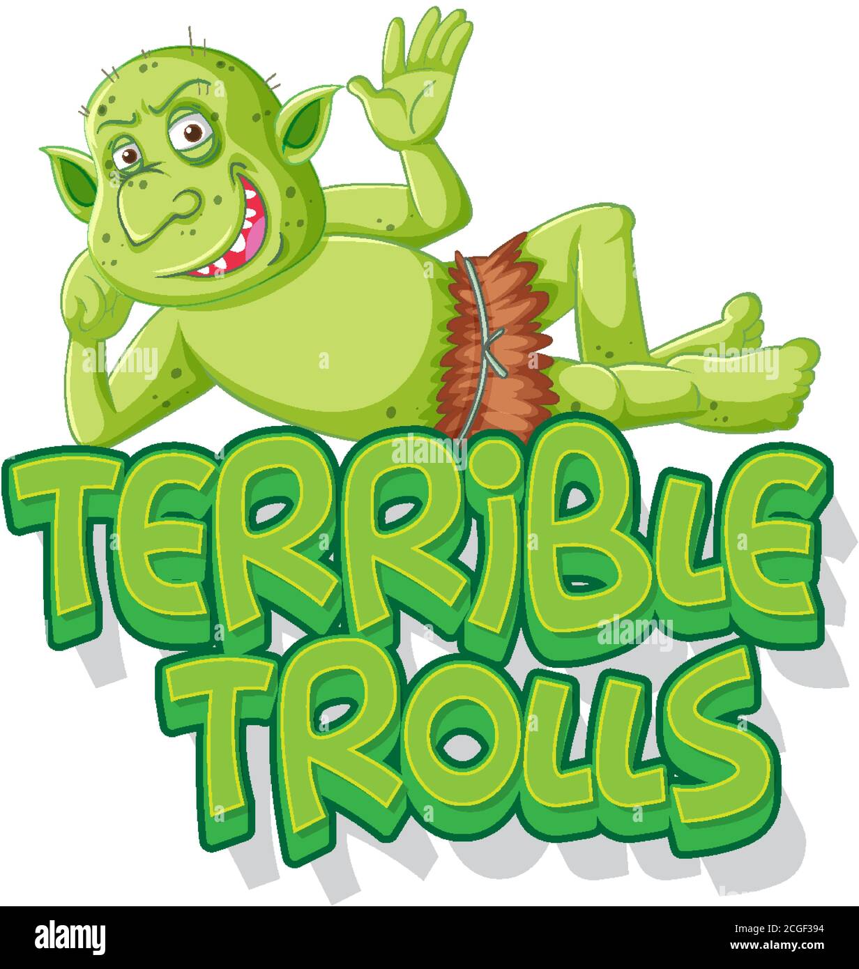 Terrible trolls logo on white background illustration Stock Vector ...