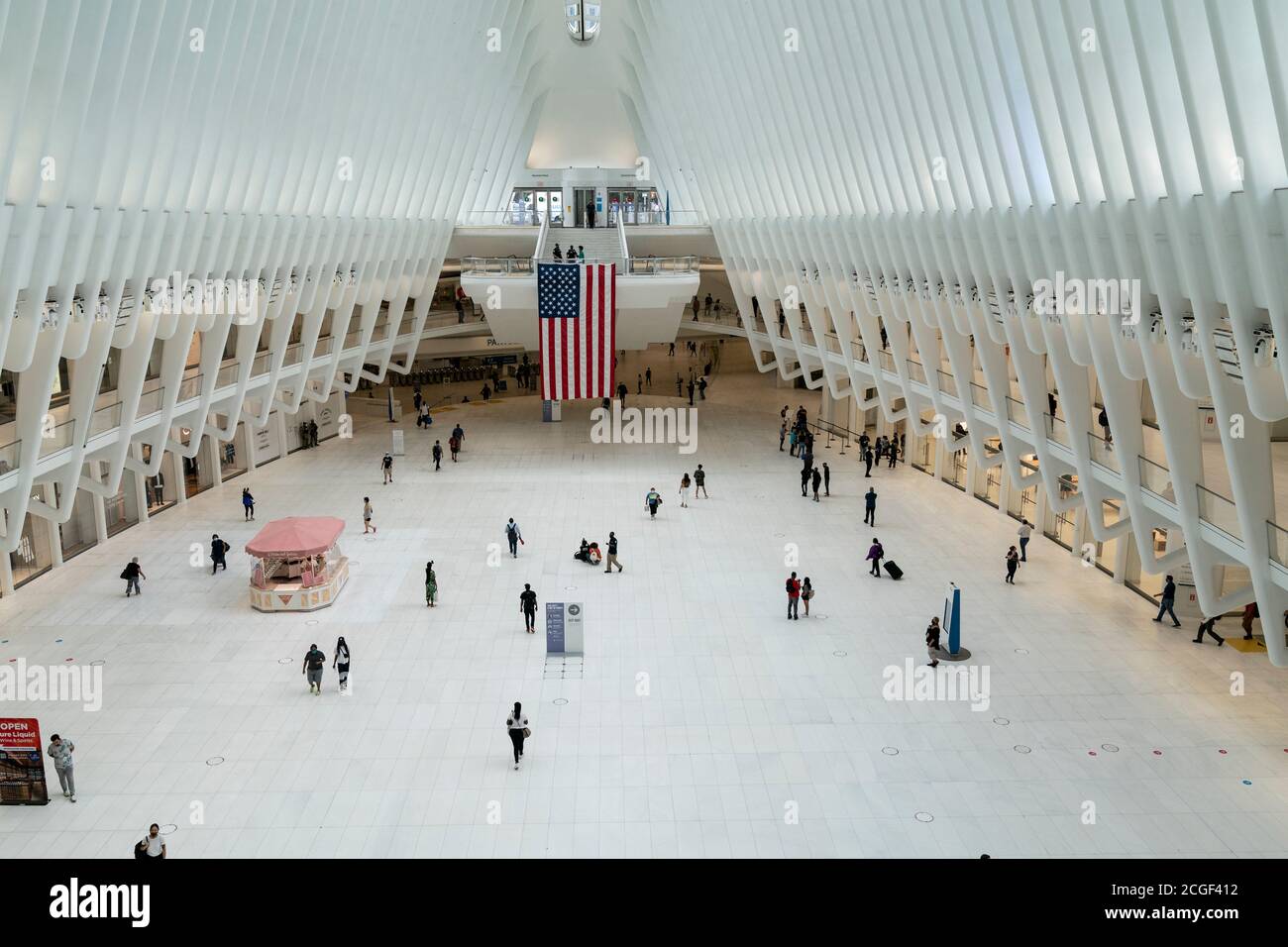 New York, NY - September 10, 2020: View of opened shopping mall inside ...