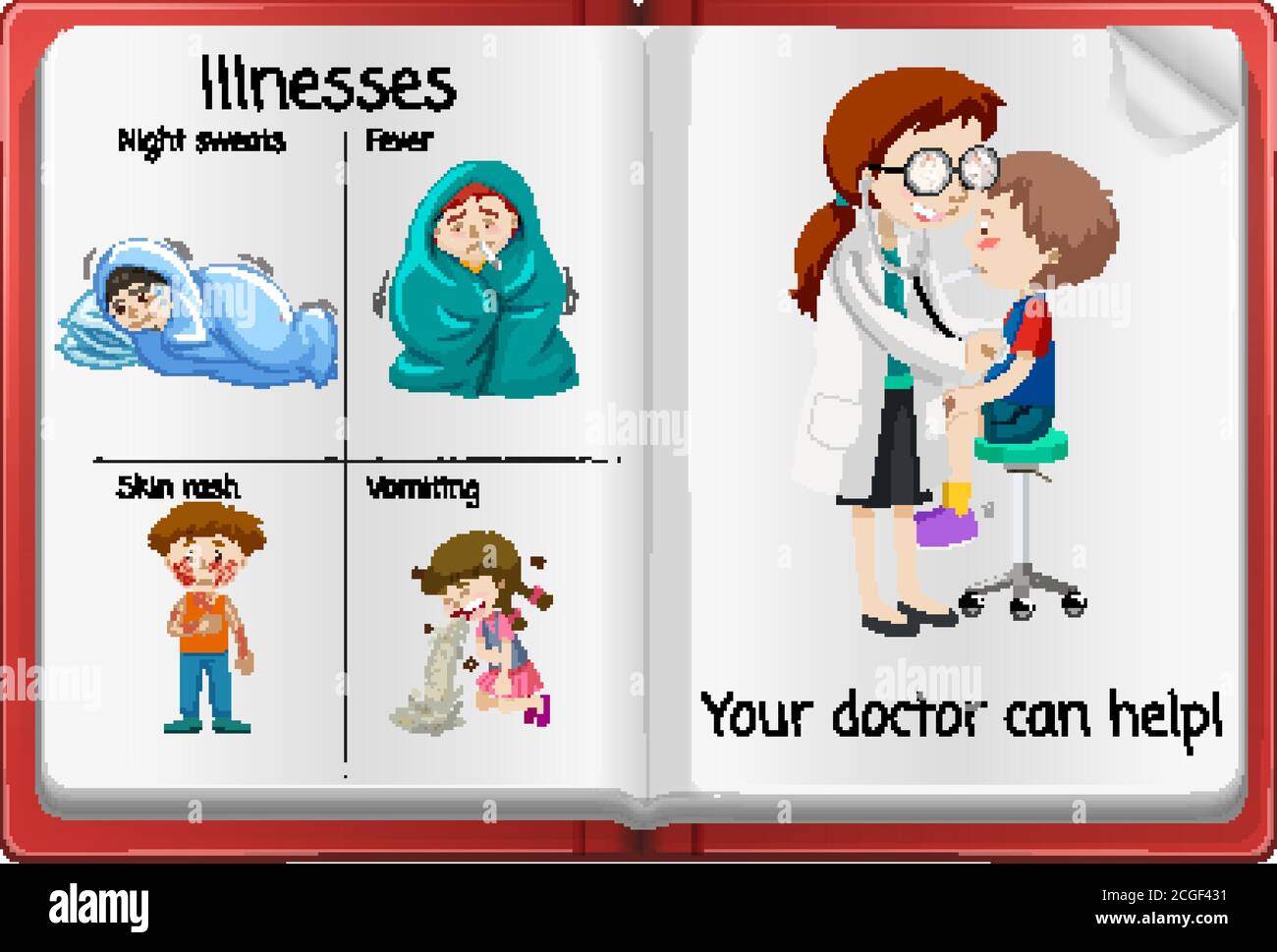 Open activity diary page illustration Stock Vector Image & Art - Alamy