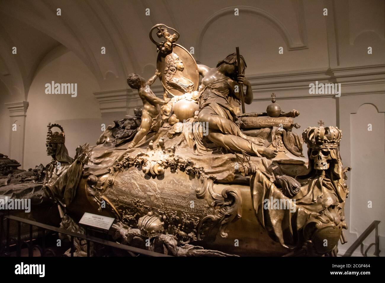 Tomb of Charles VI, Imperial (Capuchin) Crypt, Vienna, Austria Stock ...