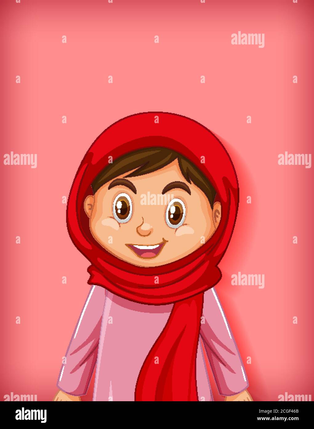 Beautiful arabic lady cartoon character illustration Stock Vector Image ...
