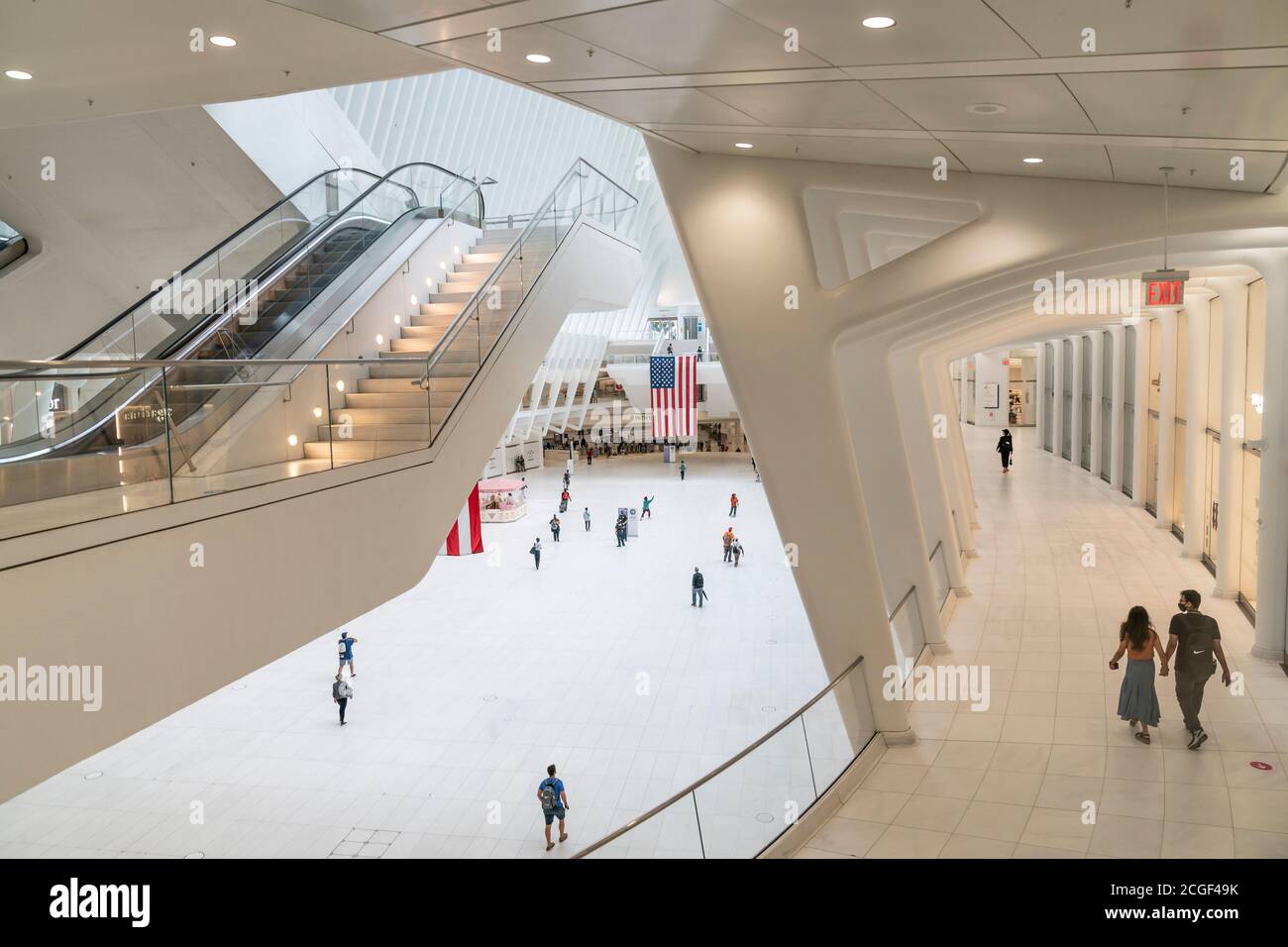 New York, NY - September 10, 2020: View of opened shopping mall inside ...