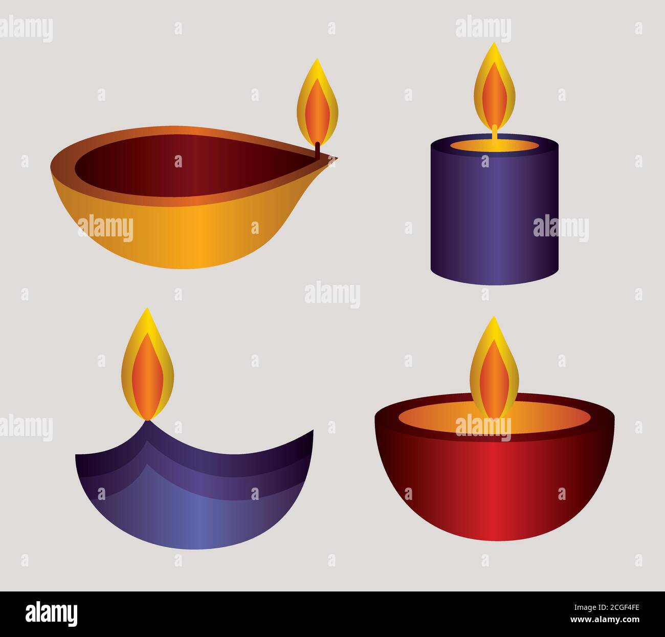 Indian candles Stock Vector Images - Alamy