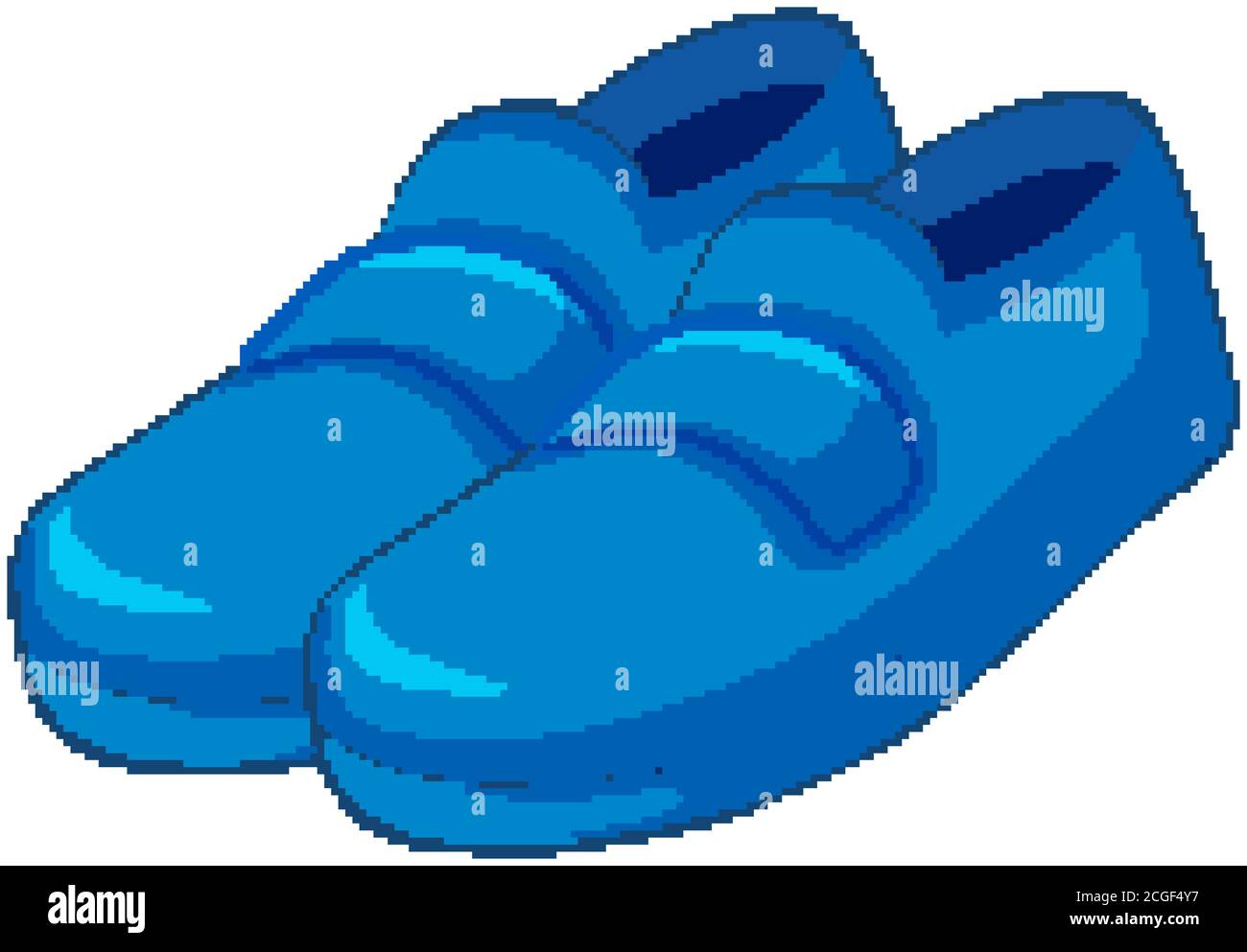 Blue men shoes in cartoon style isolated on white background ...