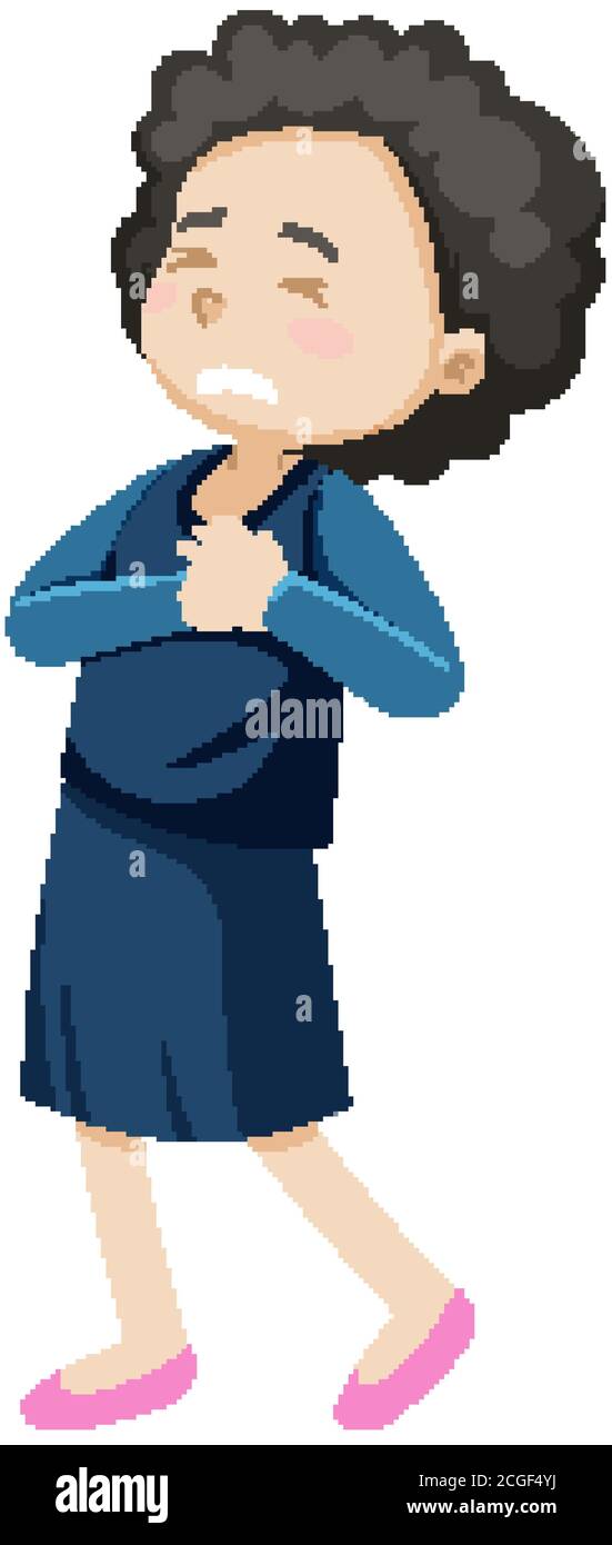 Chest Pain Cartoon Character Stock Vector Images - Alamy