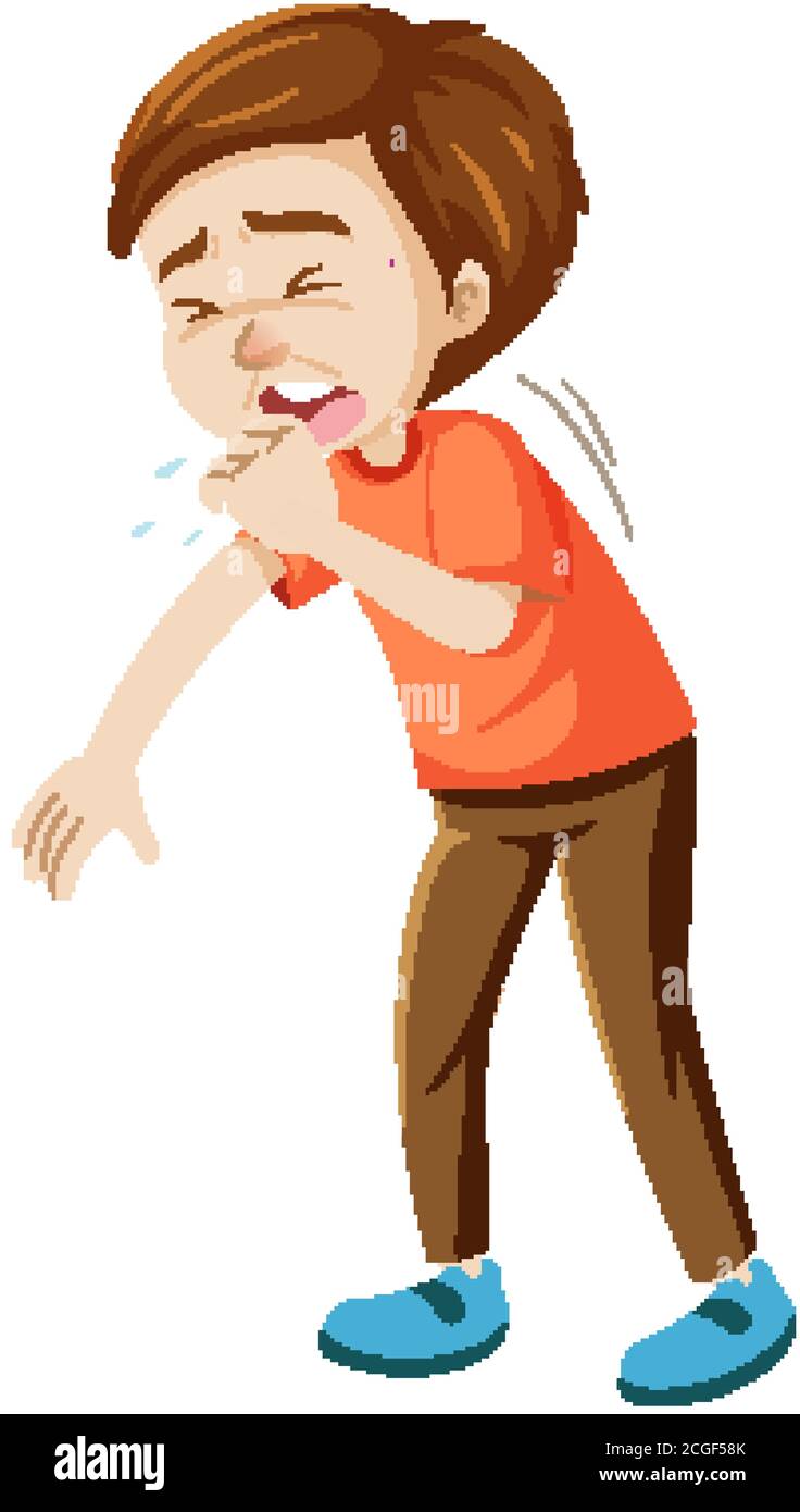 A man having a cold illustration Stock Vector Image & Art - Alamy