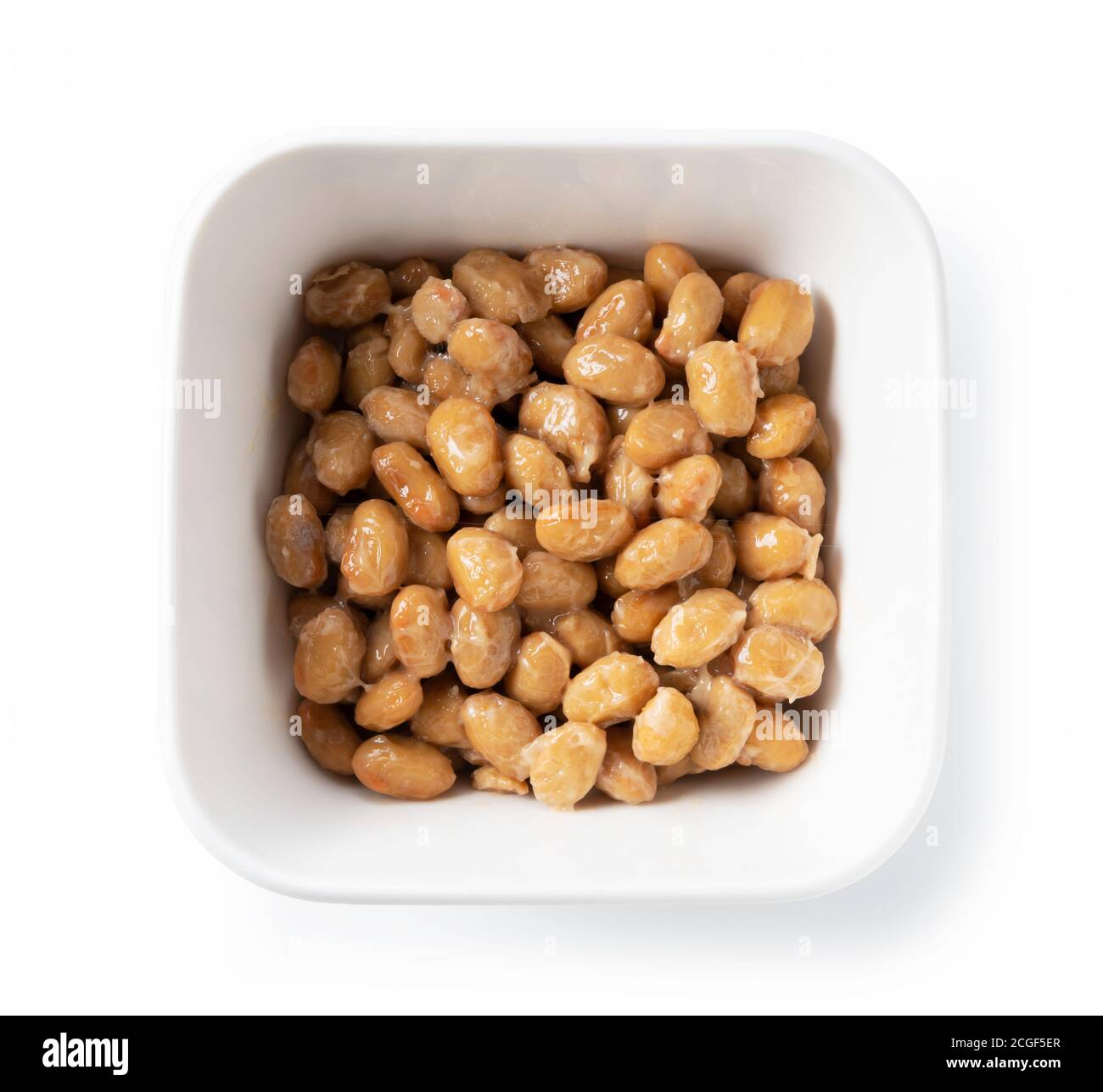 Natto on a white background was photographed from above Stock Photo - Alamy