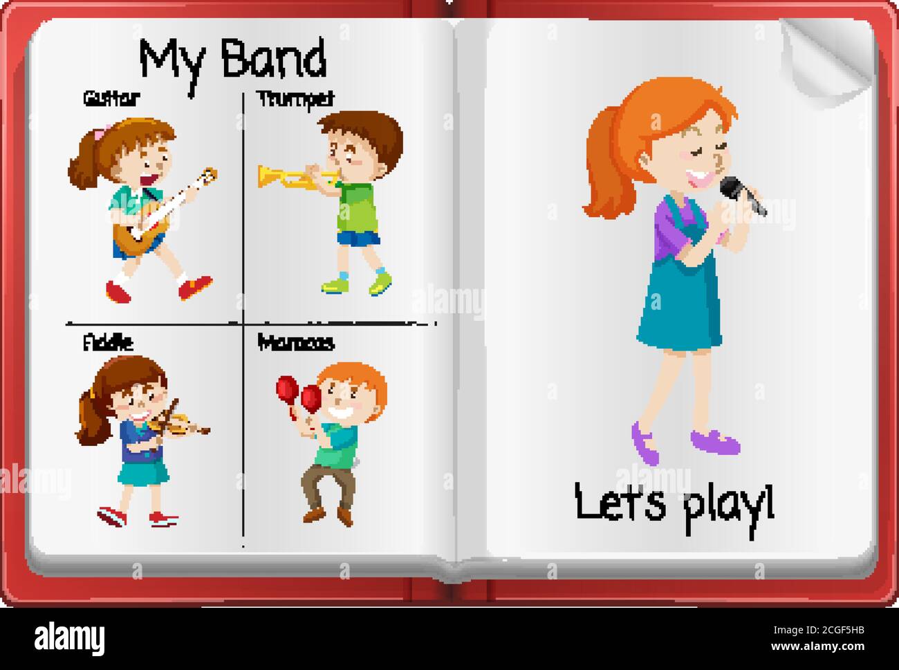 Open activity diary page illustration Stock Vector Image & Art - Alamy