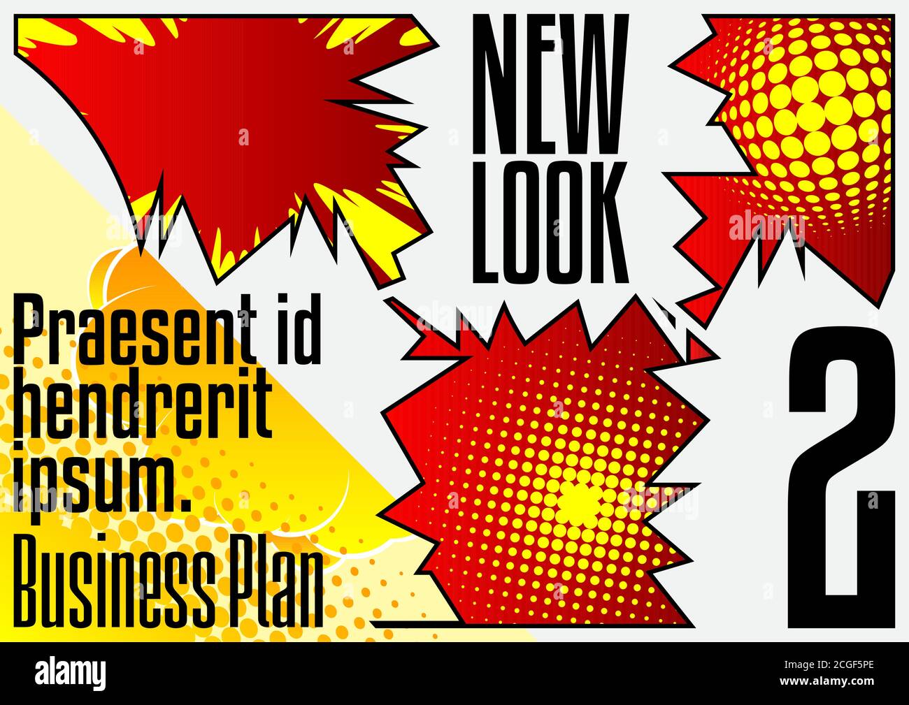 Comic book business presentation template. Vector graphic for company ...