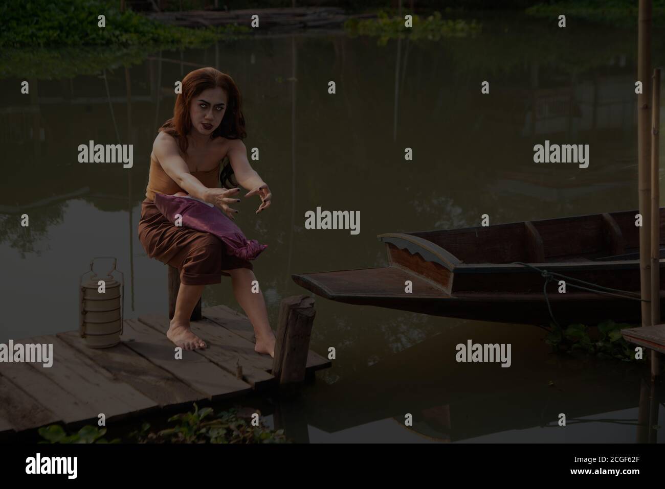 Ancient Thai ghosts in traditional costumes that appear in history and ...