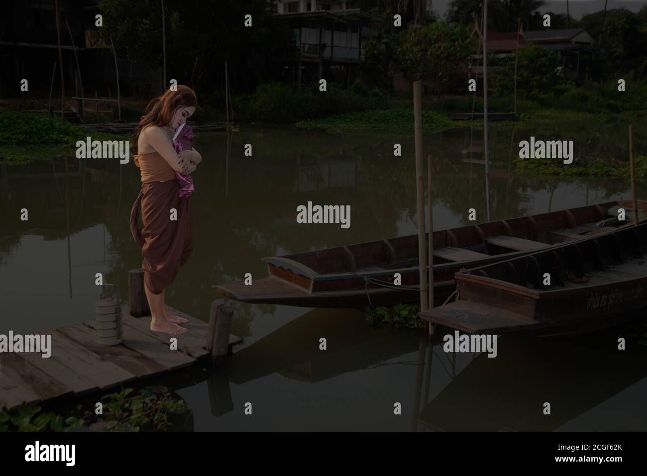 Ancient Thai ghosts in traditional costumes that appear in history and ...