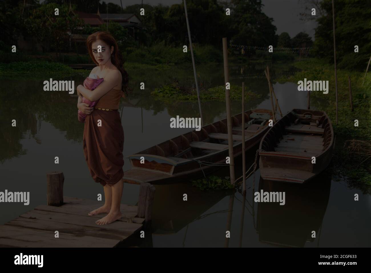 Ancient Thai ghosts in traditional costumes that appear in history and ...