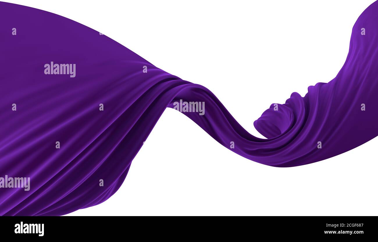 Abstract background of purple wavy velvet. 3d rendering image. Image ...