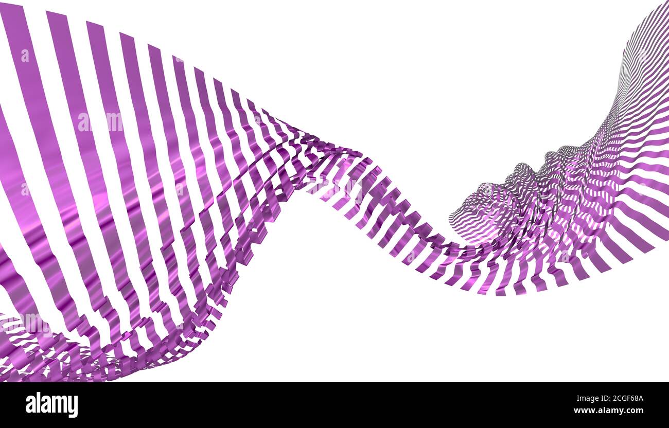 Abstract background of violet wavy lines. 3d rendering image. Image ...