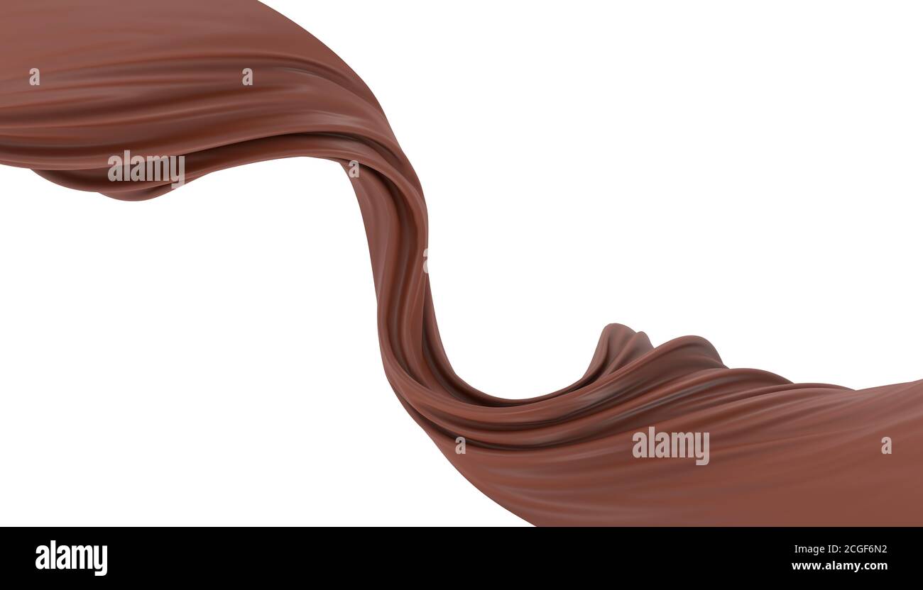 Abstract background of flow chocolate. 3d rendering image. Image ...