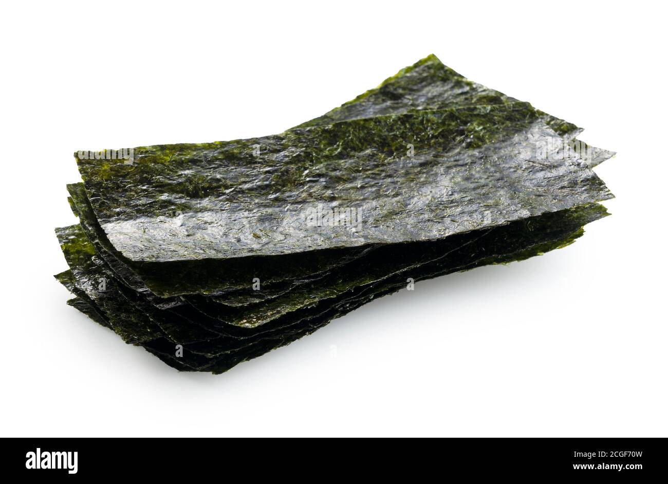 Japanese flavored seaweed on a white background Stock Photo - Alamy