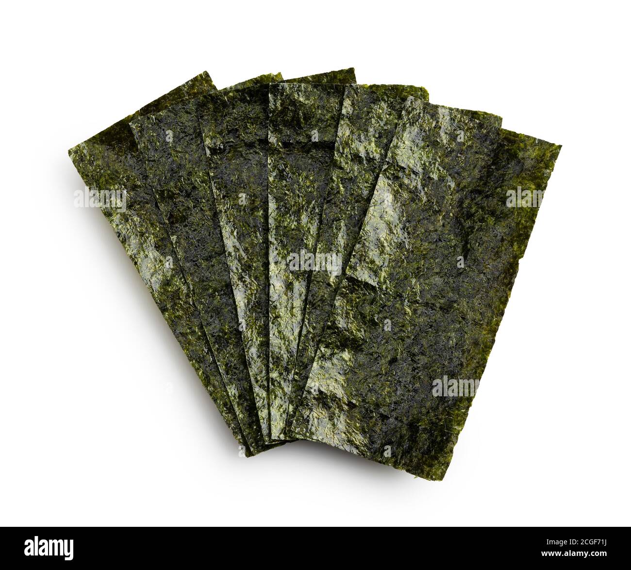 Top view of the laver placed on the white background Stock Photo - Alamy