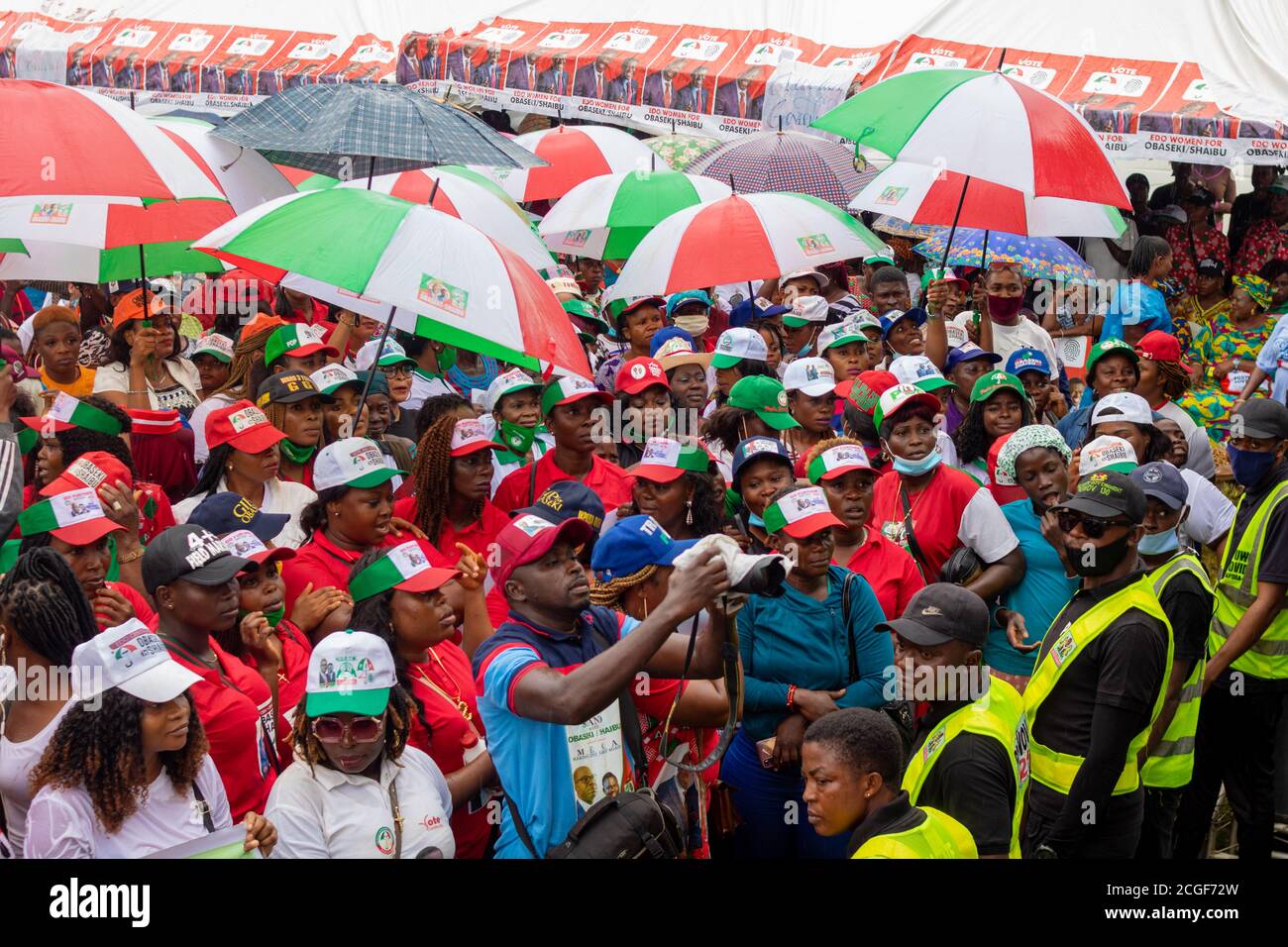 Edo state governorship election 2020. PDP women campaign with Governor ...