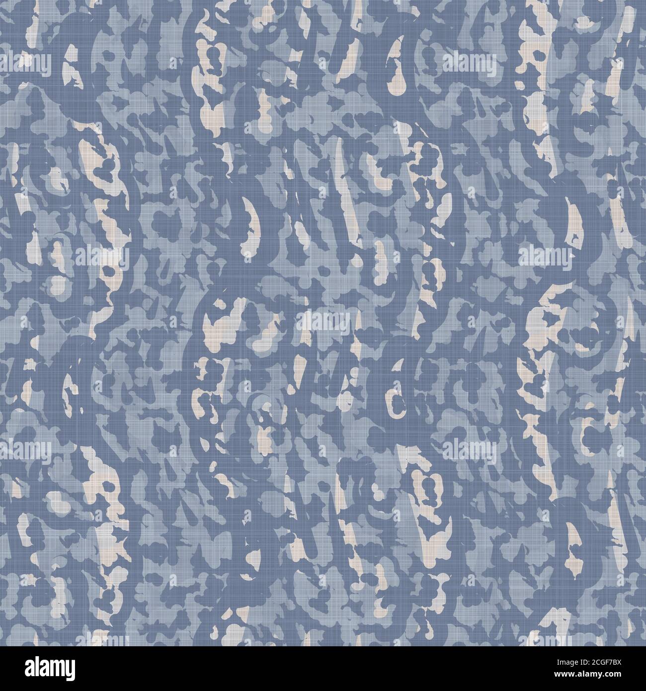 Seamless french farmhouse woven linen stripe texture. Ecru flax blue ...