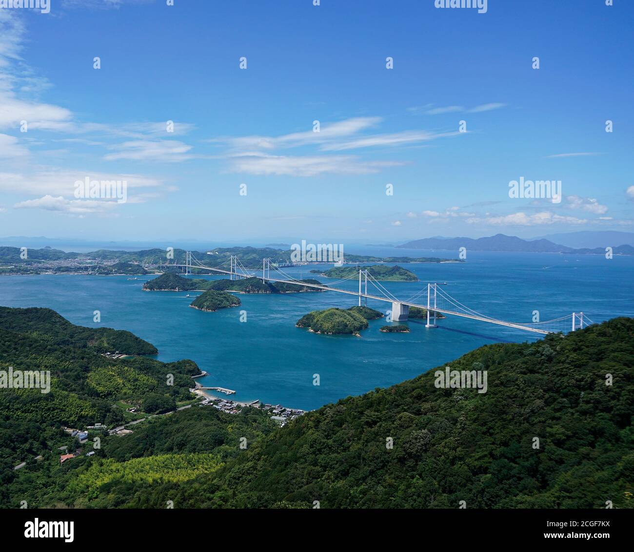 Bridge in Japan. Shimanami Sea Route Stock Photo - Alamy