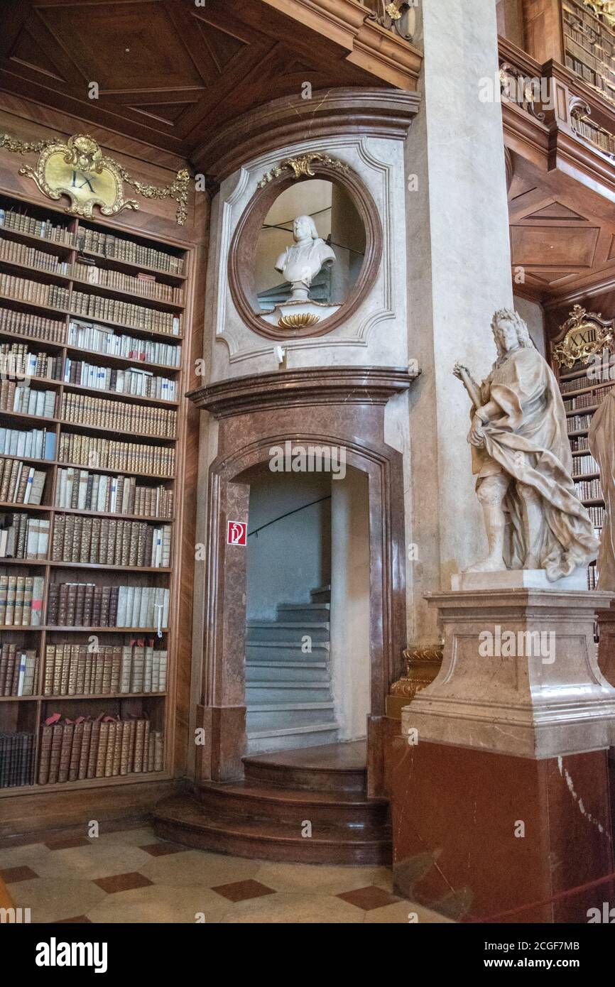 Staircase in the Austrian National Library (German: Österreichische ...