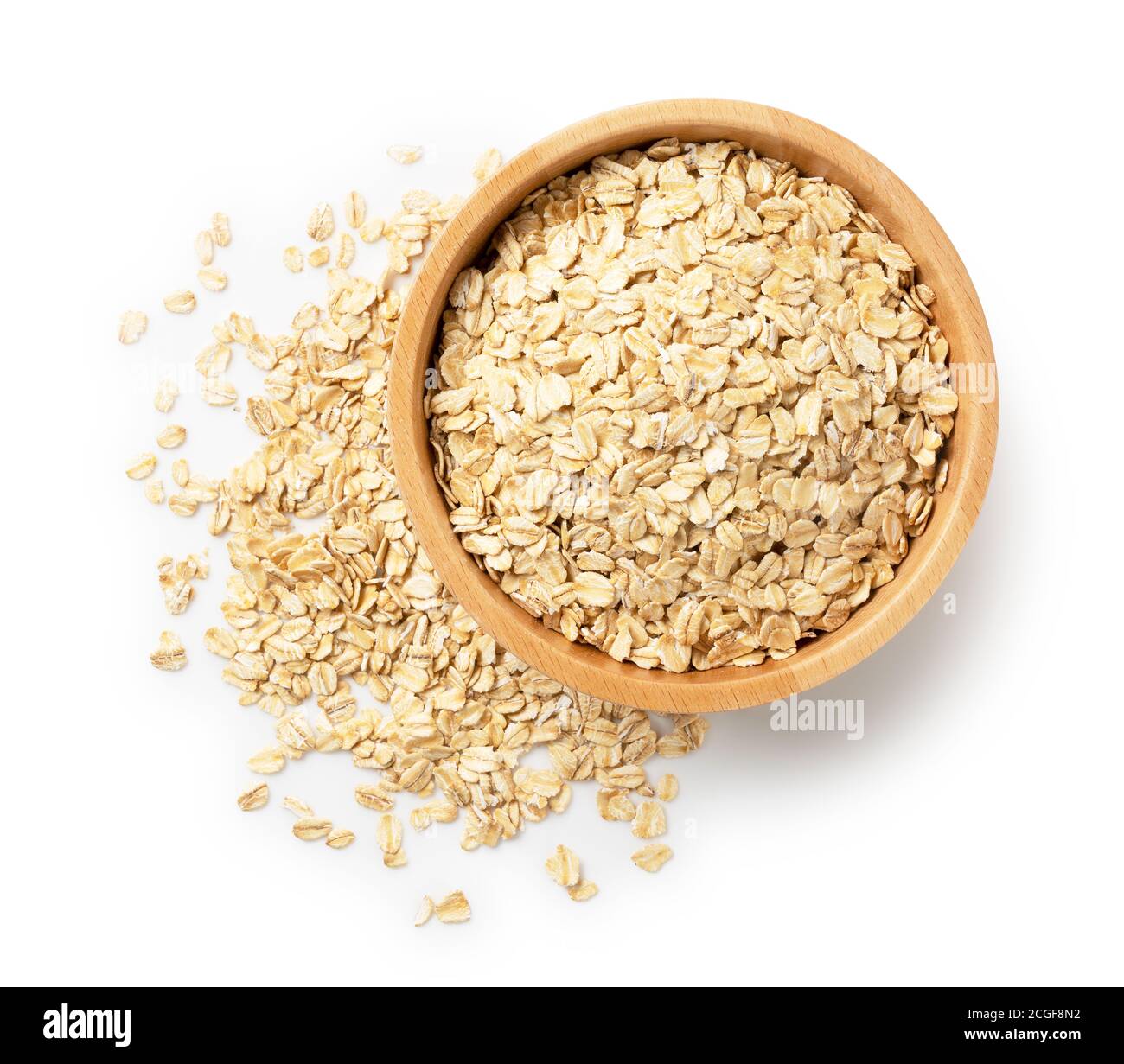 Top view oats in bowl Cut Out Stock Images & Pictures - Alamy