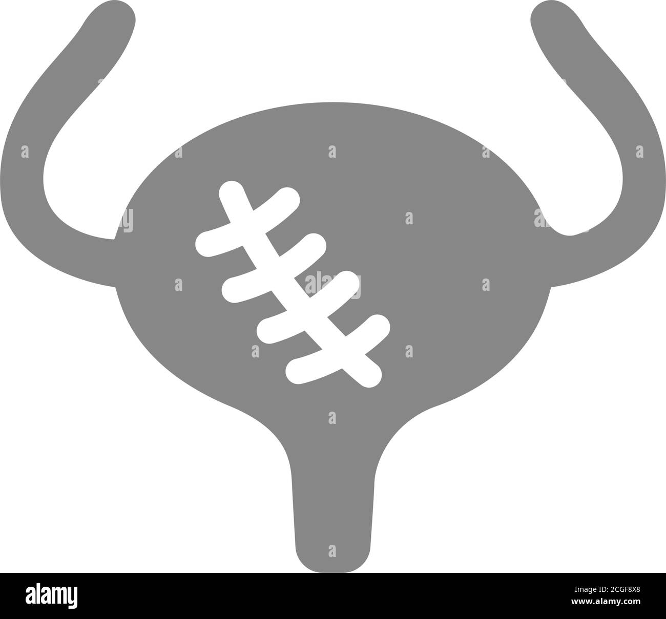 Scar on urinary bladder gray icon. Transurethral resection of the ...