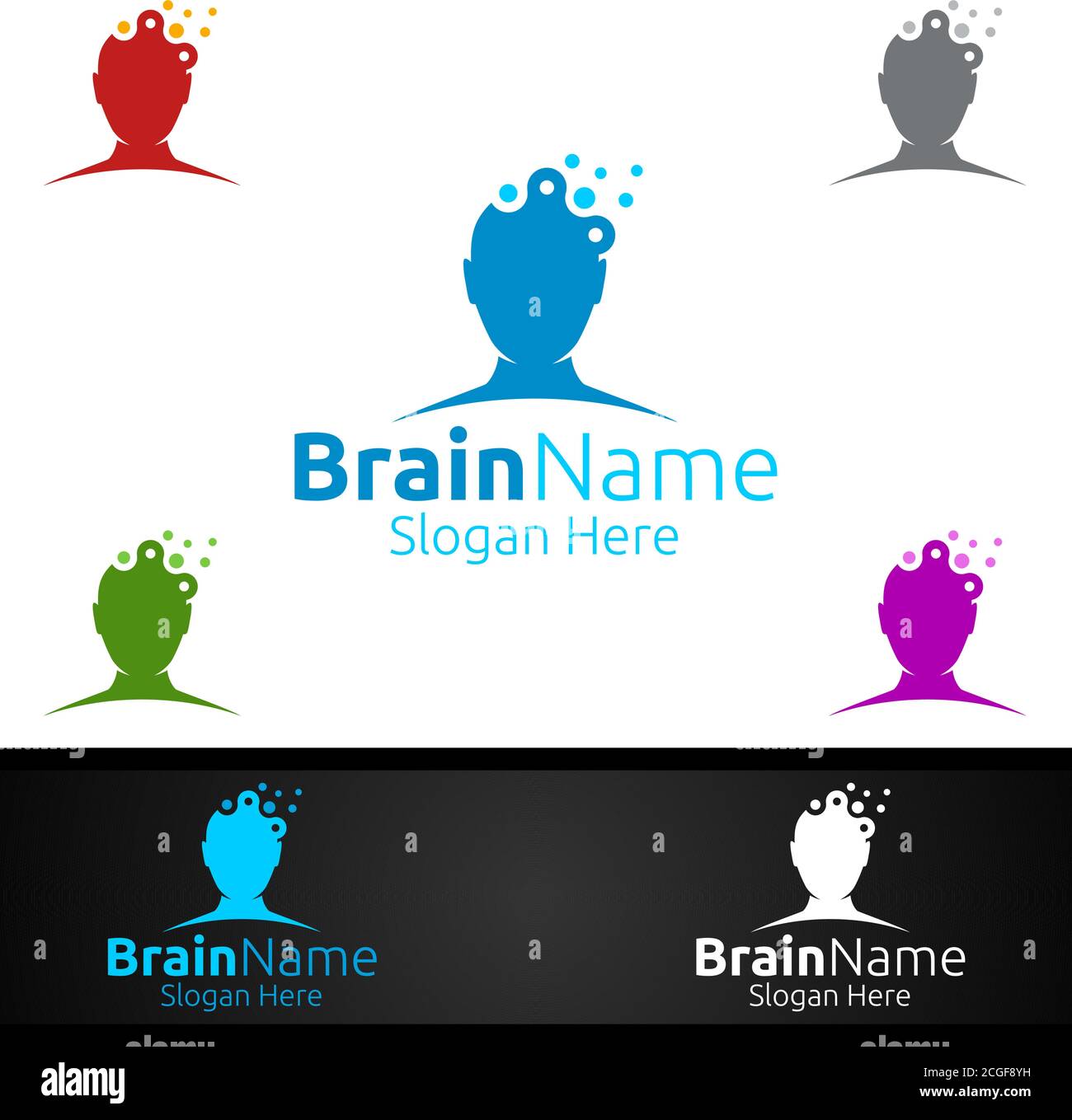 Human brain logo Stock Vector Images - Alamy
