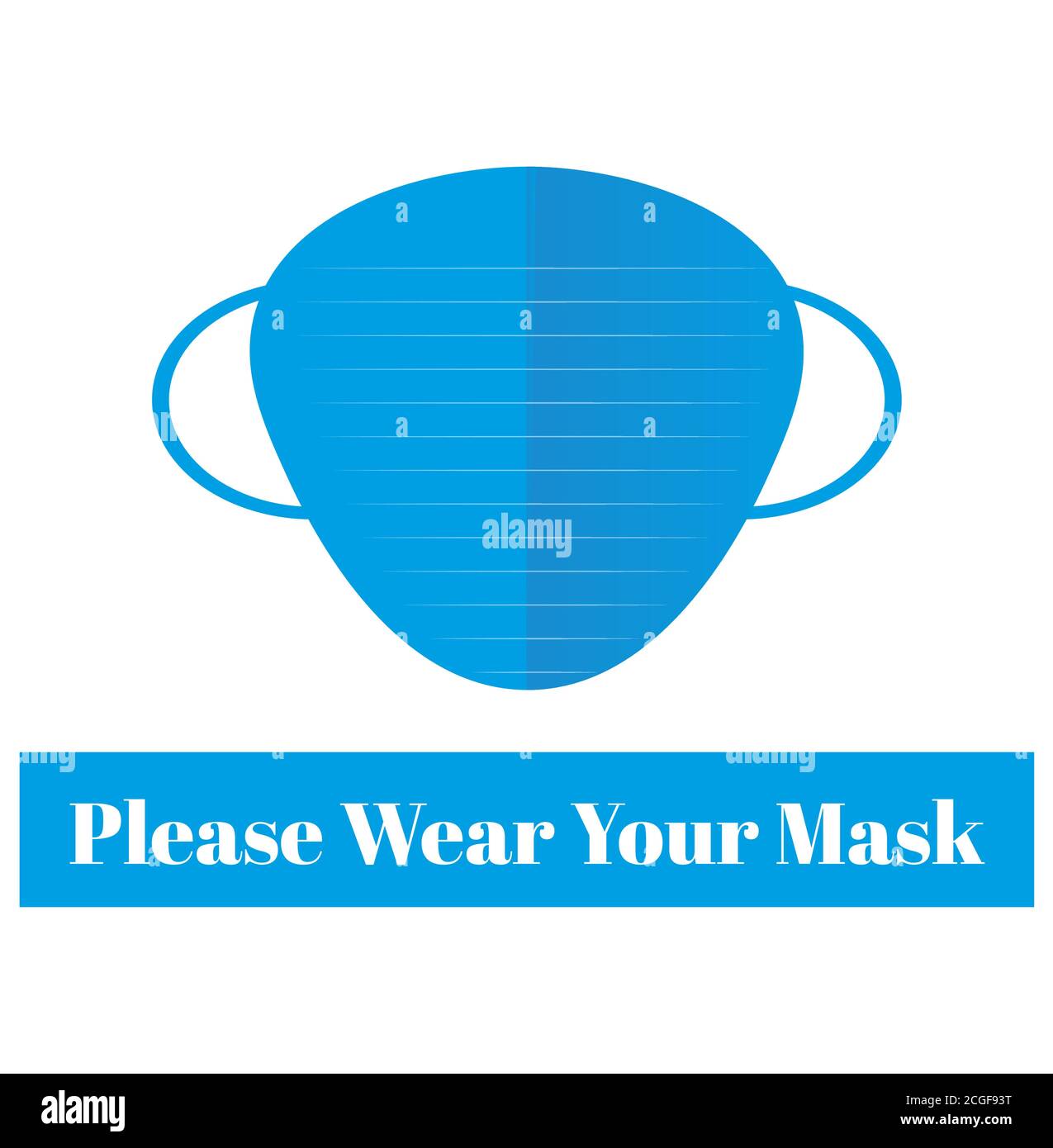 Please wear your mask vector Illustration on a white background Stock ...