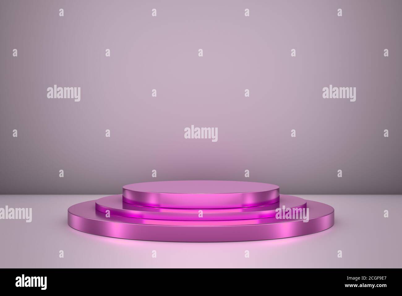 Scene from realistic metal cylinders on a gray metal background. 3d ...