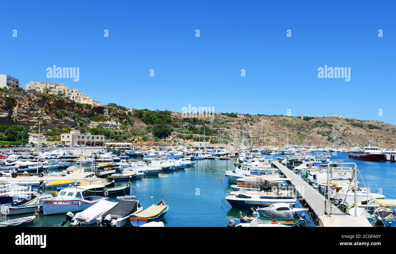 Mgarr harbour in Gozo, Malta Stock Photo - Alamy