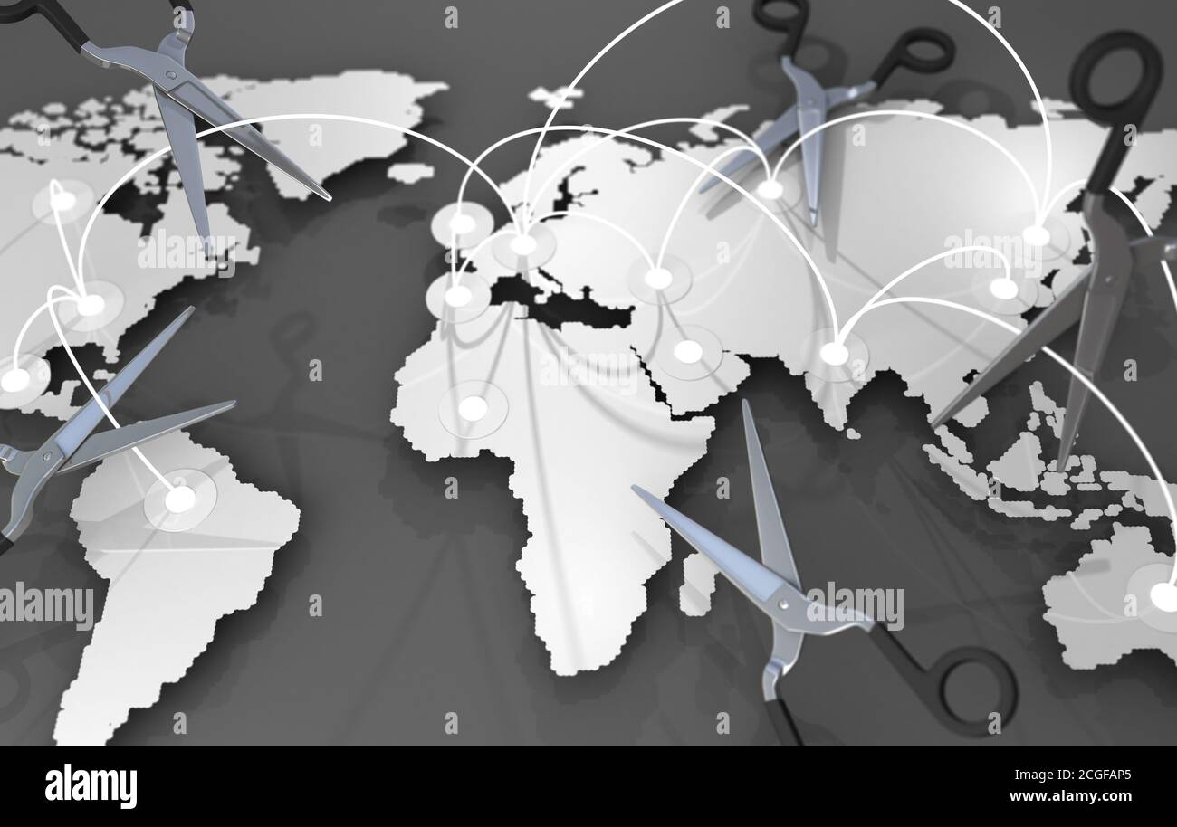 Isolation in the World. 3D Rendering Stock Photo - Alamy