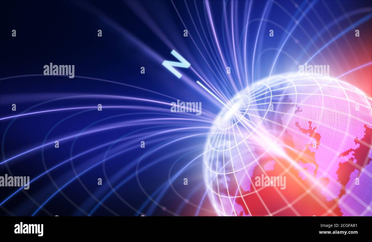 Earth magnetic field map hi-res stock photography and images - Alamy